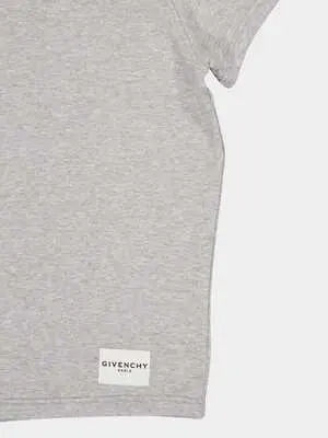 Givenchy Light Cotton T-shirt With Logo Patch - Grey