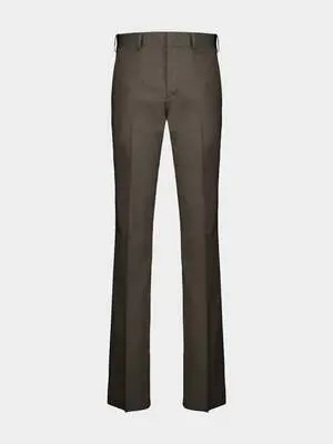 Fendi Cypress Wool Trousers - Green
