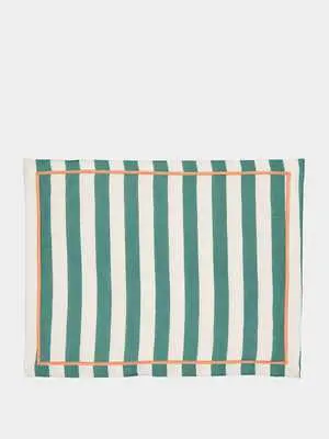 La DoubleJ Riviera Linen Placemats Set Of 2 - Green