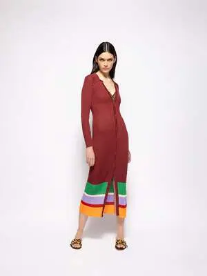 PAULA Fluorite Potion Knitted Maxi Dress - Purple