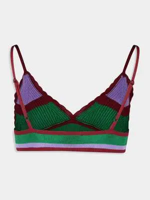 PAULA Sard Stripes Knitted Bra - Purple