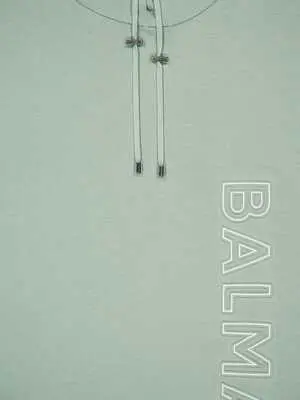 Balmain Logo-embossed Cotton Hoodie - Green