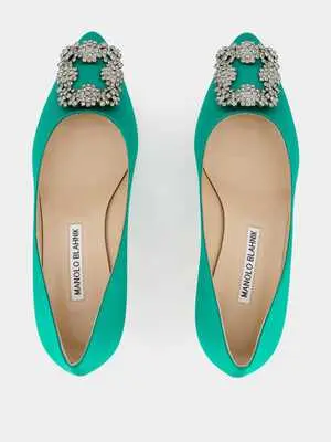 Manolo Blahnik Hangisi 50mm Jewel Pumps