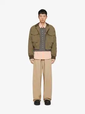 Givenchy Cotton Cropped Bomber Jacket - Green