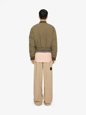 Givenchy Cotton Cropped Bomber Jacket - Green