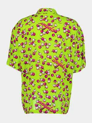Palm Angels Lime Fuchsia Cherries Shirt - Green