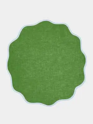 La DoubleJ Set Of Two Cloud Placemats - Green