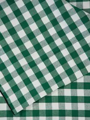 Maison De Vacances Bourdon Black Mesh Gingham Rectangular Extra Large Tablecloth - Green