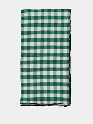Maison De Vacances Bourdon Black Mesh Gingham Rectangular Large Tablecloth - Green