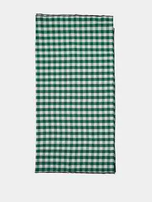 Maison De Vacances Bourdon Black Mesh Gingham Rectangular Large Tablecloth - Green