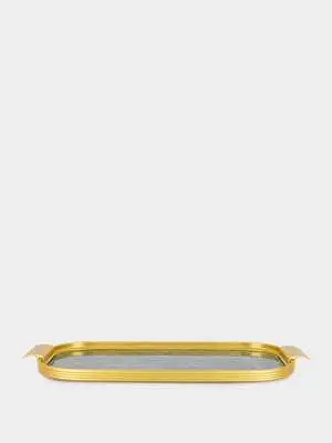 KAYMET Gold And Marble Coffee Tray