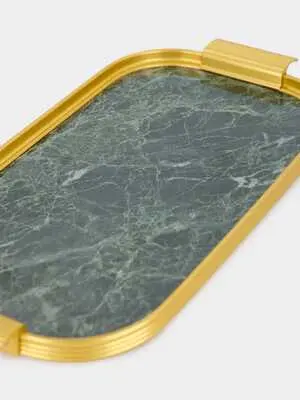 KAYMET Gold And Marble Coffee Tray