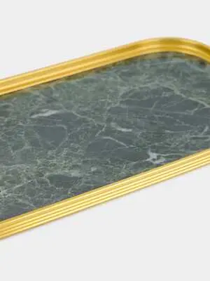 KAYMET Gold And Marble Coffee Tray