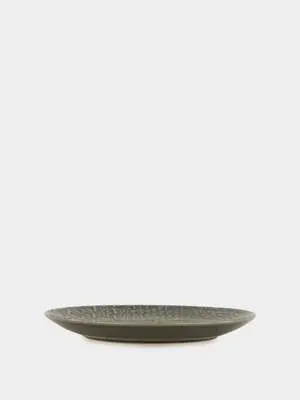 HOUSE OF CAPRICORN Jacaré Ceramic Dessert Plate - Green