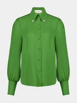 Valentino Garavani Silk Georgette Button-down Shirt