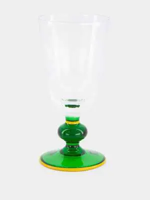 La DoubleJ Perfetto Murano Wine Glass - Green