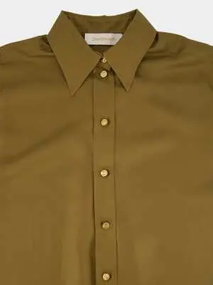 Zimmermann Olive Silk Button-up Shirt