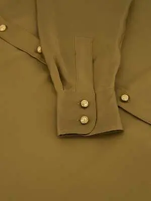 Zimmermann Olive Silk Button-up Shirt