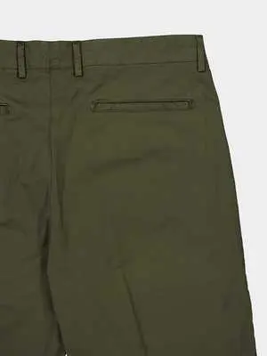 Boglioli Khaki Regular Fit Cotton Trousers - Green