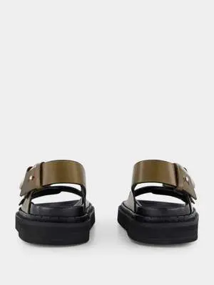 AMI Paris Leather Fussbet Sandals
