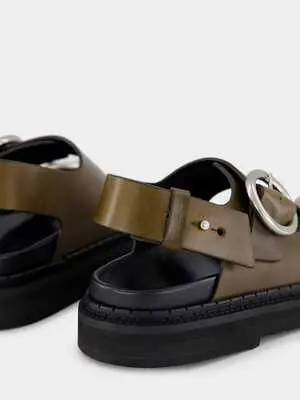 AMI Paris Leather Fussbet Sandals