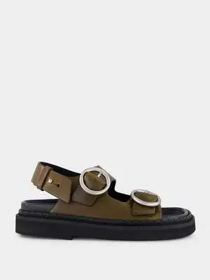 AMI Paris Leather Fussbet Sandals