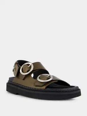 AMI Paris Leather Fussbet Sandals
