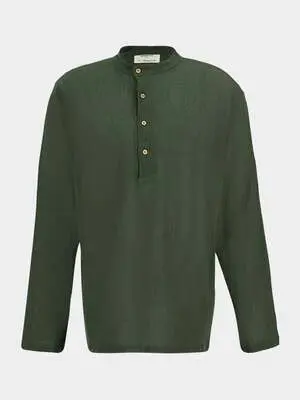 Spiritum Tulum Forest Gauze Cotton Shirt - Green