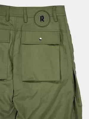 Rabanne Straight Fit Cotton Polyamide Trousers - Green