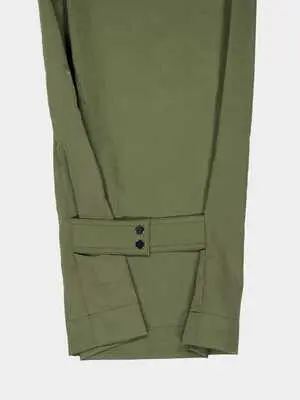 Rabanne Straight Fit Cotton Polyamide Trousers - Green