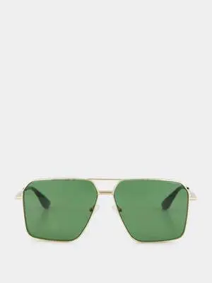 Alexander McQueen Metal Sunglasses - Green