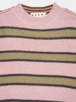 Marni Striped Mohair Wool Crewneck