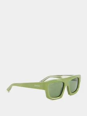 Gucci Rectangular Frame Sunglasses - Green