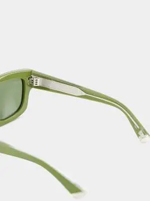 Gucci Rectangular Frame Sunglasses - Green