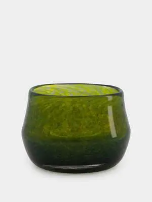 HOUSE OF CAPRICORN Handblown Avis Glass Bowl - Green