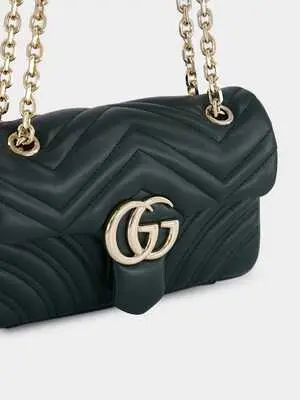 Gucci Gg Marmont Small Shoulder Bag - Green