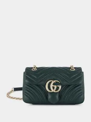Gucci Gg Marmont Small Shoulder Bag - Green