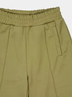 Palm Angels Army Track Shorts With Back Curved Logo
