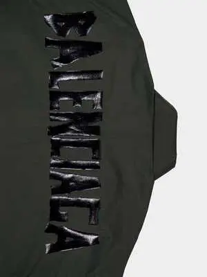 Balenciaga Khaki Logo Print Long Sleeve Shirt