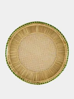 La DoubleJ Raffia Woven Tray