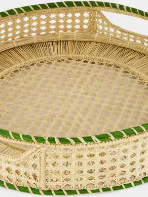 La DoubleJ Raffia Woven Tray