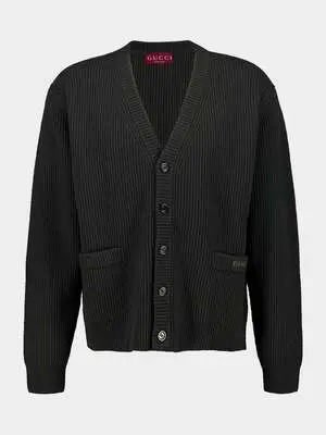 Gucci Wool Knit Buttoned Cardigan - Green
