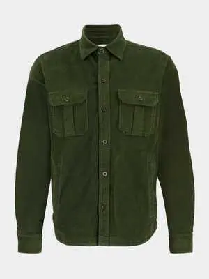 Boglioli Cotton Overshirt With Pockets - Green