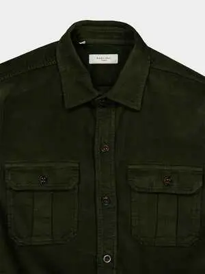 Boglioli Cotton Overshirt With Pockets - Green