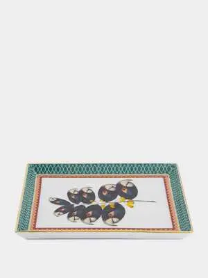 La DoubleJ Parrotstem Forest Porcelain Trinket Tray
