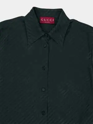 Gucci Interlocking Gg Silk Jacquard Shirt