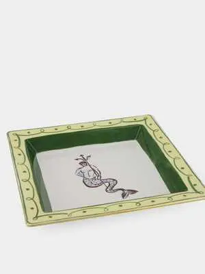 GINORI 1735 Amalfi Lemon Il Viaggio Di Nettuno Change Tray - Green