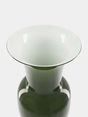 VENINI Opalino 42 Glass Vase - Green