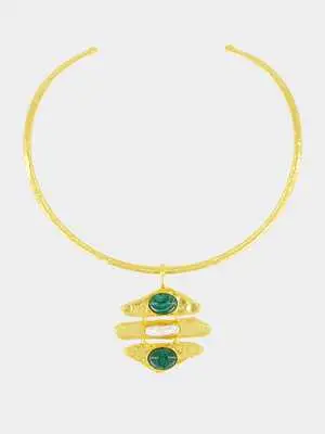 Sylvia Toledano Brutalist Choker Necklace - Green