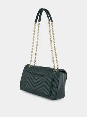Gucci Gg Marmont Leather Shoulder Bag - Green